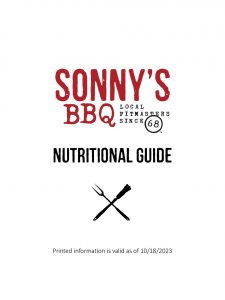 Sonnys-BBQ-Menu-Nutritionals-2023 - Sonny's BBQ